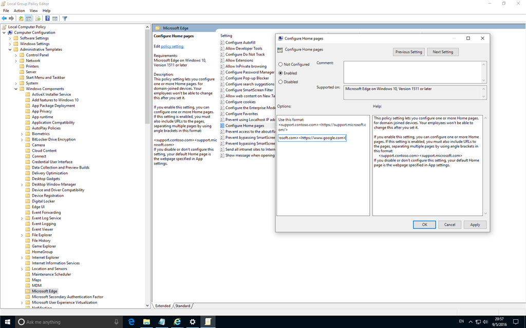 How To Set Microsoft Edge Startup Page S On Many Pcs In Microsoft