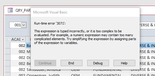 Run Time 3071 Error On Search Form Combobox Microsoft Community