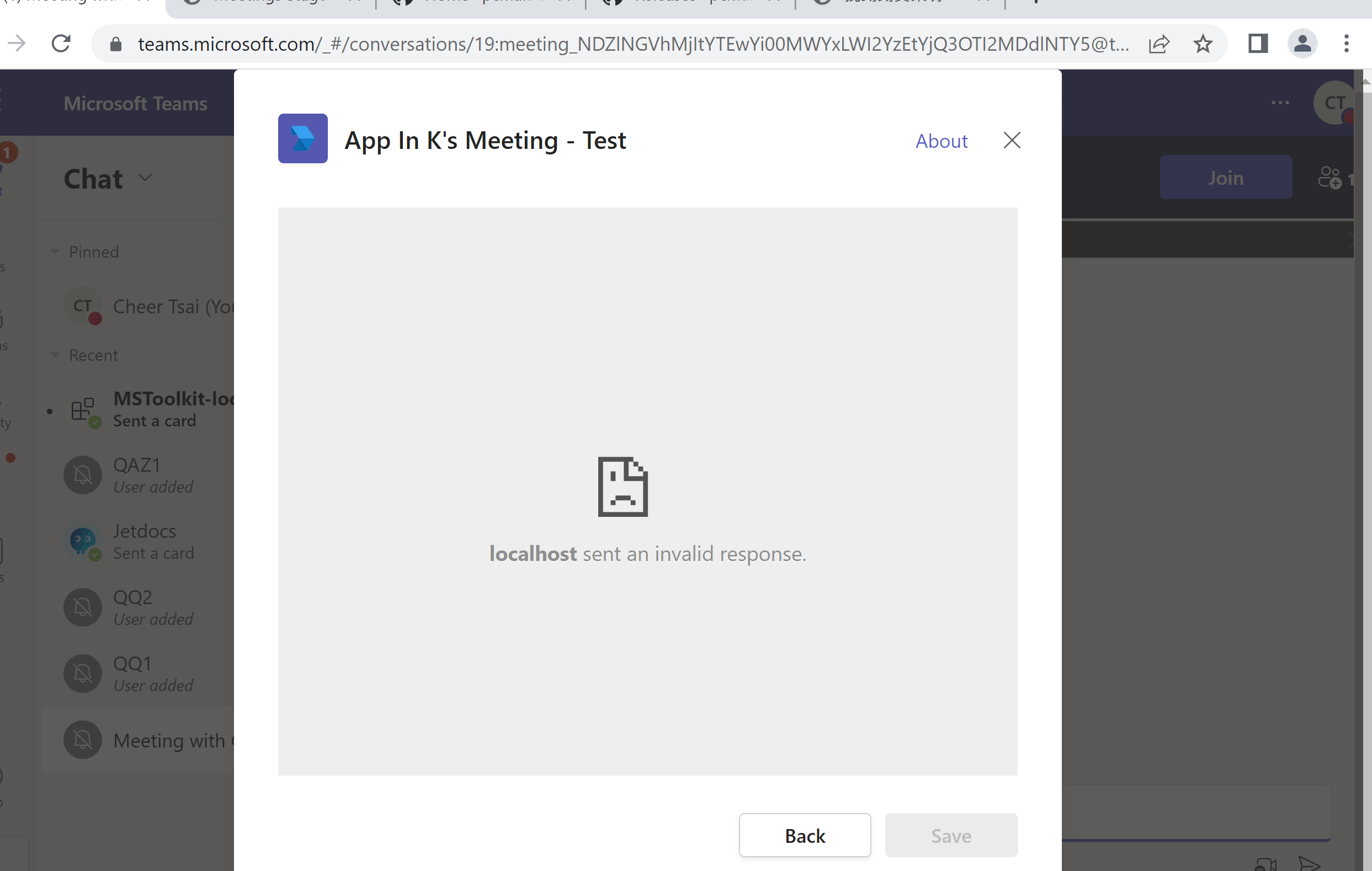 The app URL is invalid or not approved to add Teams app to Teams(by ... The app URL is invalid or not approved to add Teams app to Teams(by ...