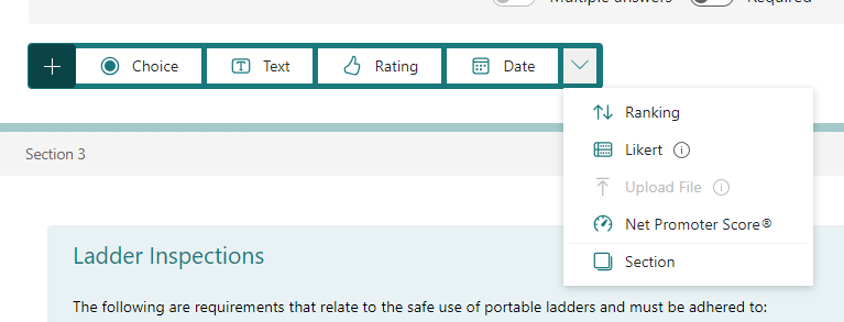 Adding A Repeating Section Into Microsoft Forms Microsoft Community
