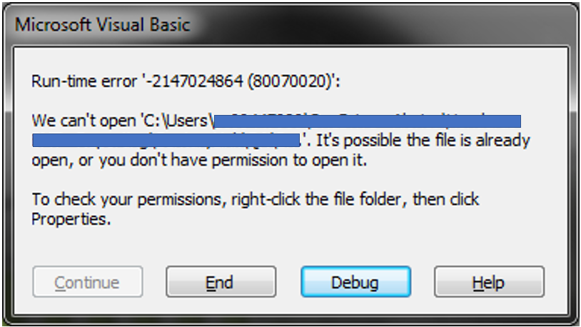 Excel Vba Run Time Error Unable To Attach File In Use Microsoft