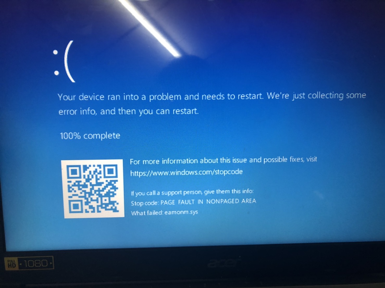 Blue screen PAGE FAULT IN NONPAGED AREA eamonm.sys เกิดจากอะไรครับ และ ... Blue screen PAGE FAULT IN NONPAGED AREA eamonm.sys เกิดจากอะไรครับ และ ...