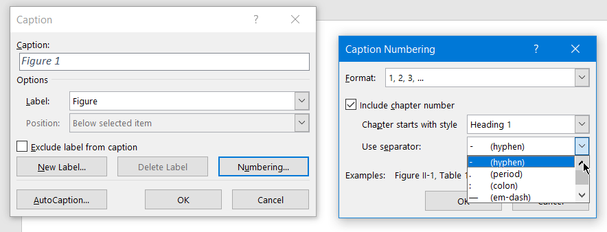 I do not need a space between my caption numbering, e.g. Figure 1 2 I ... I do not need a space between my caption numbering, e.g. Figure 1 2 I ...