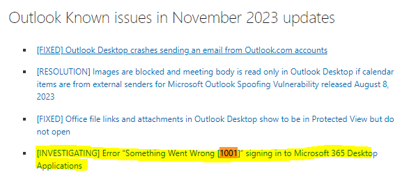 Error 1001 Something Went Wrong Microsoft Community