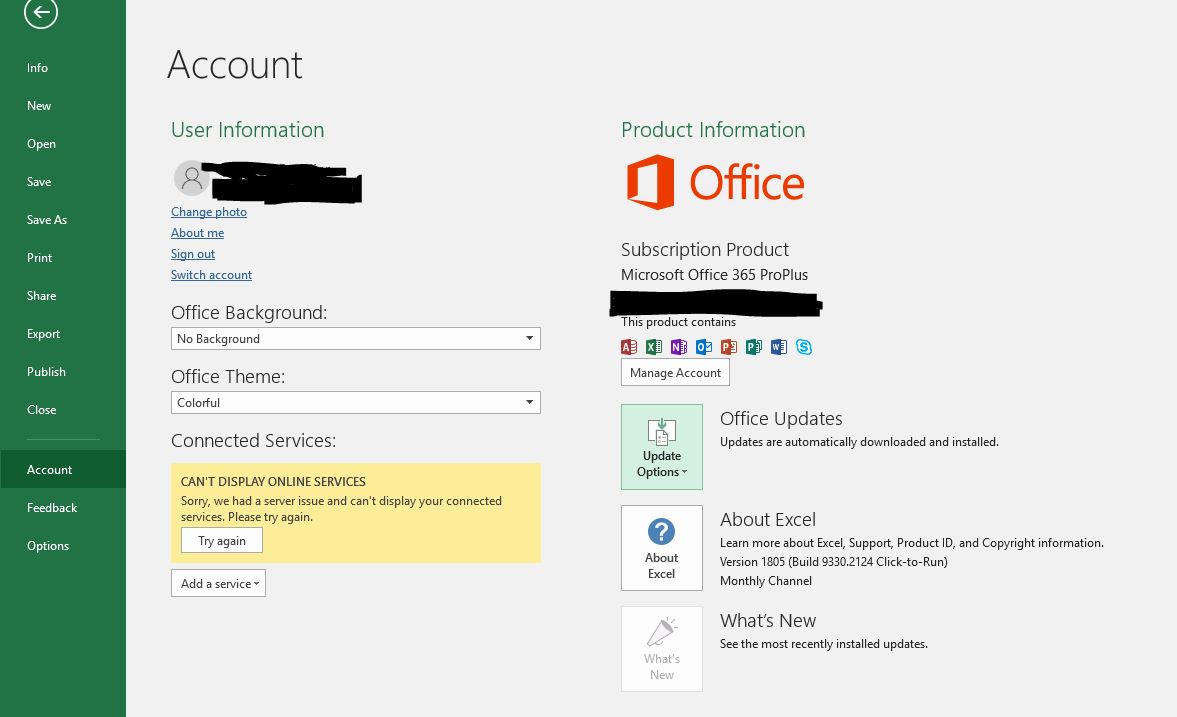 Office 365 connected services not working - Microsoft Community Office 365 connected services not working - Microsoft Community