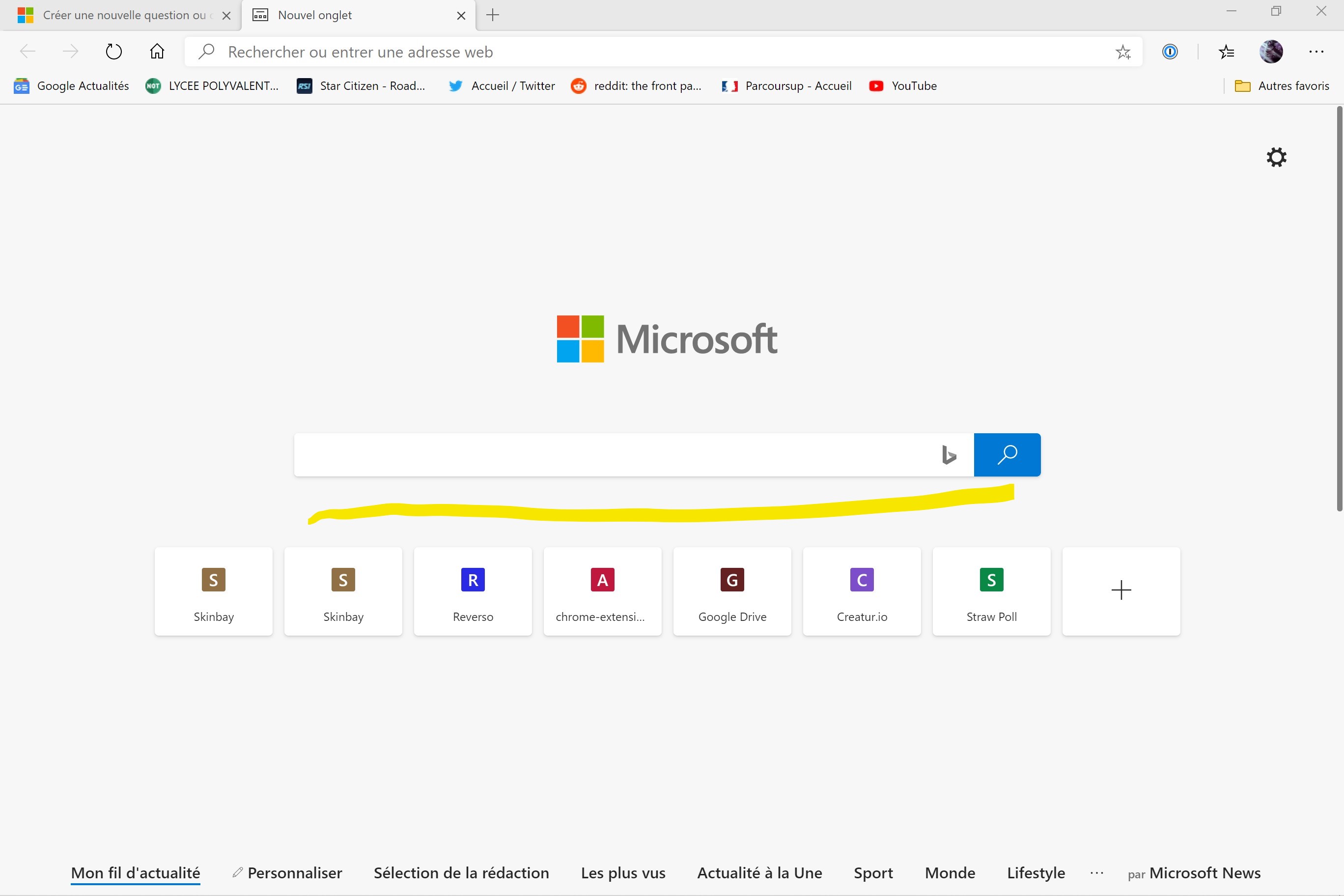 Page Nouvel onglet de Edge Chromium ( Retirer Bing ) - Communauté Microsoft Page Nouvel onglet de Edge Chromium ( Retirer Bing ) - Communauté Microsoft