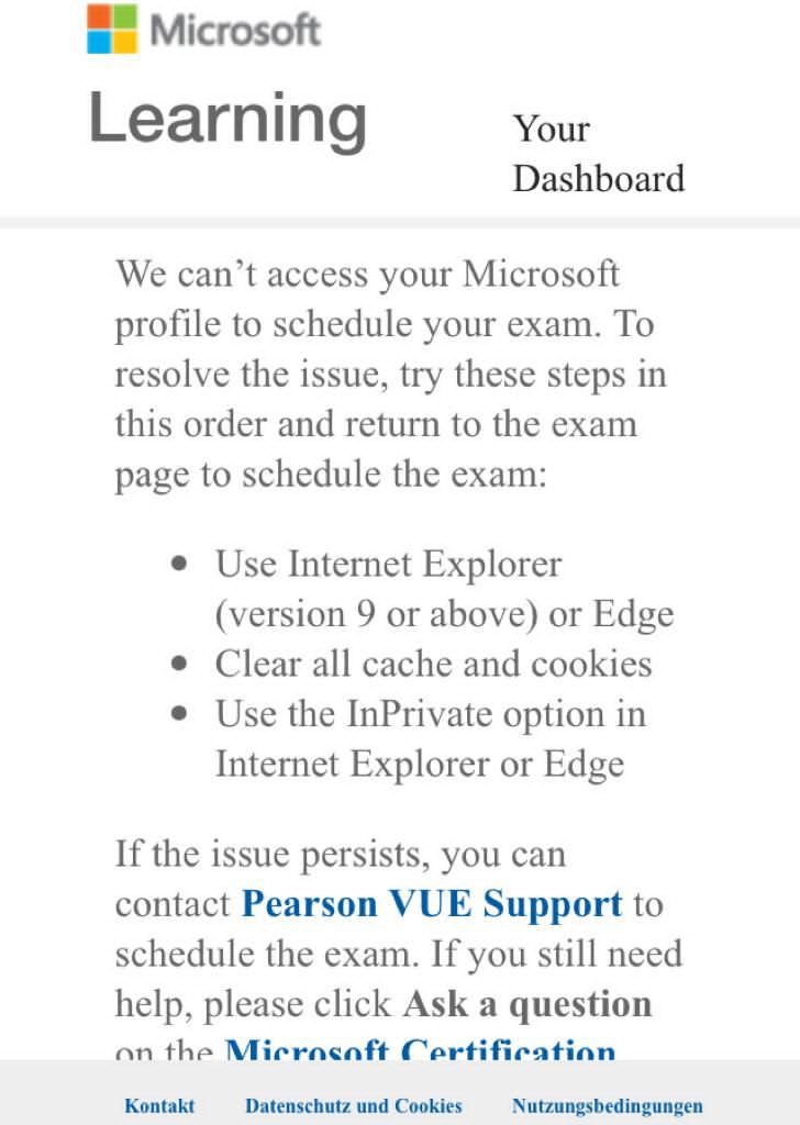 Scheduling An Exam Via Pearson Vue Training Certification And Program Support