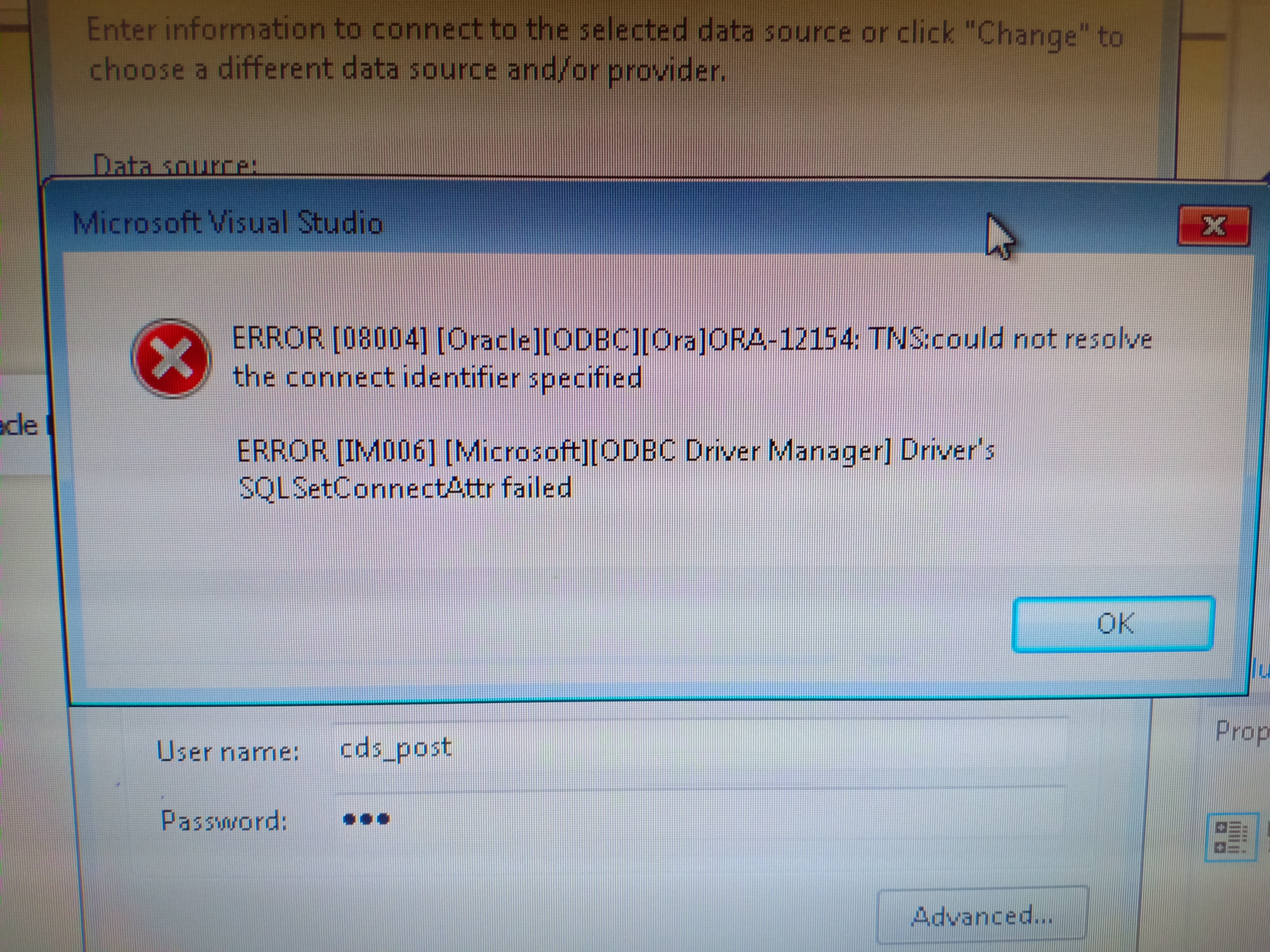 Odbc Connection To Oracle Database In Ssis Microsoft Community