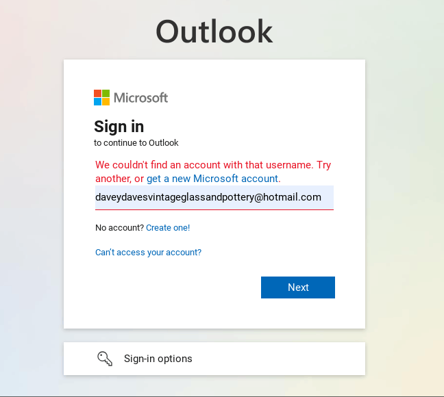 Microsoft account sign up store
