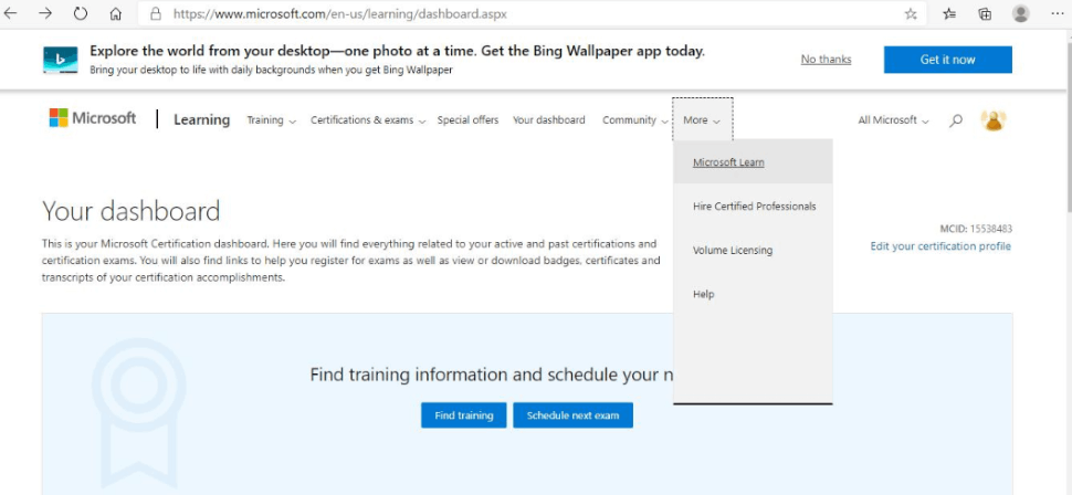 Microsoft Learn Profile Link To Microsoft Certification Id Training Certification And