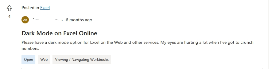 Issue With Dark Mode Affecting Excel Files In Sharepoint Via Web Microsoft Community