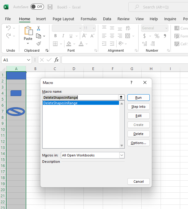 Delete shapes in selected range - Microsoft Community Delete shapes in selected range - Microsoft Community