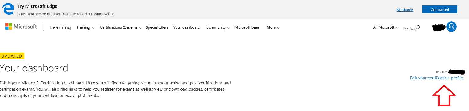 My MCID Not showing on my Profile - Training, Certification, and ... My MCID Not showing on my Profile - Training, Certification, and ...