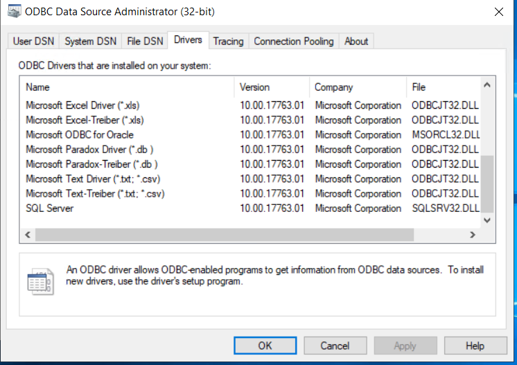 Not Able To Create Odbc Dsn Using Microsoft Ole Db Driver For Sql Microsoft Community