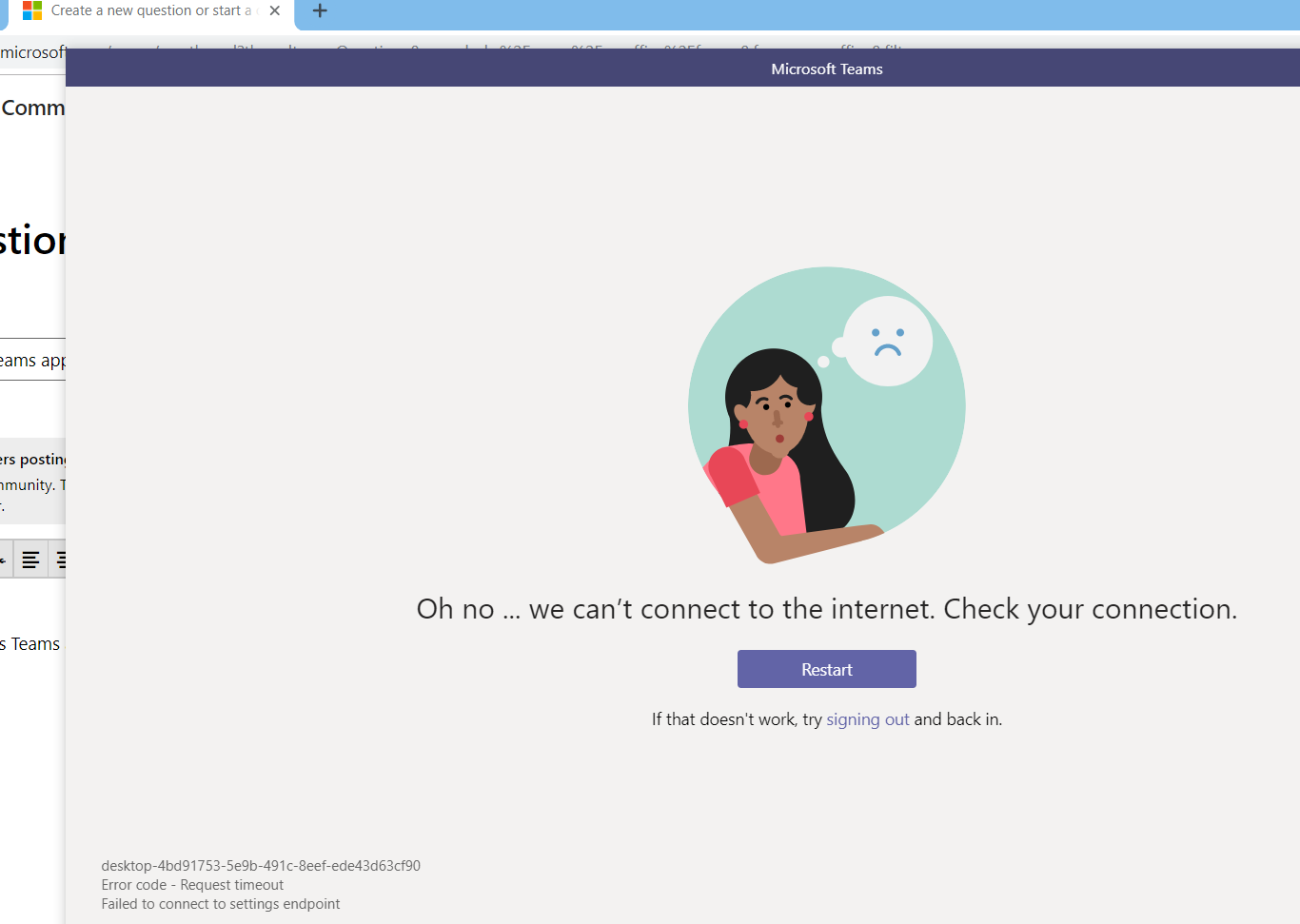 Unable to connect to teams app. Teams Webapp is working - Microsoft ... Unable to connect to teams app. Teams Webapp is working - Microsoft ...