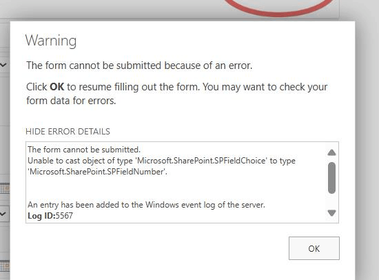 The SharePoint list form cannot be submitted. - Microsoft Community The SharePoint list form cannot be submitted. - Microsoft Community