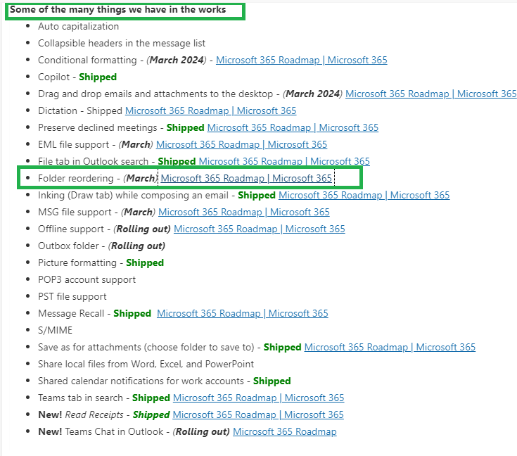 New Outlook How To Reorder Email Folders On Left Navigation List Microsoft Community