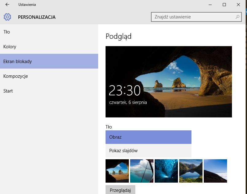 Ekran blokady w Win10 - Ekran blokady w Win10 -