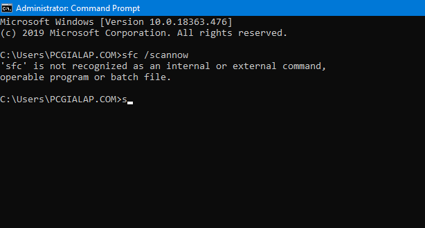 Sfc Is Not Recognized As An Internal Or External Command Operable Microsoft Community