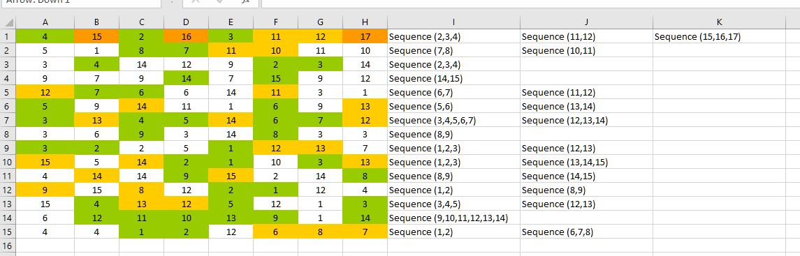 Excel Formula Or Vba For Counting Number Of Sequences Microsoft Community