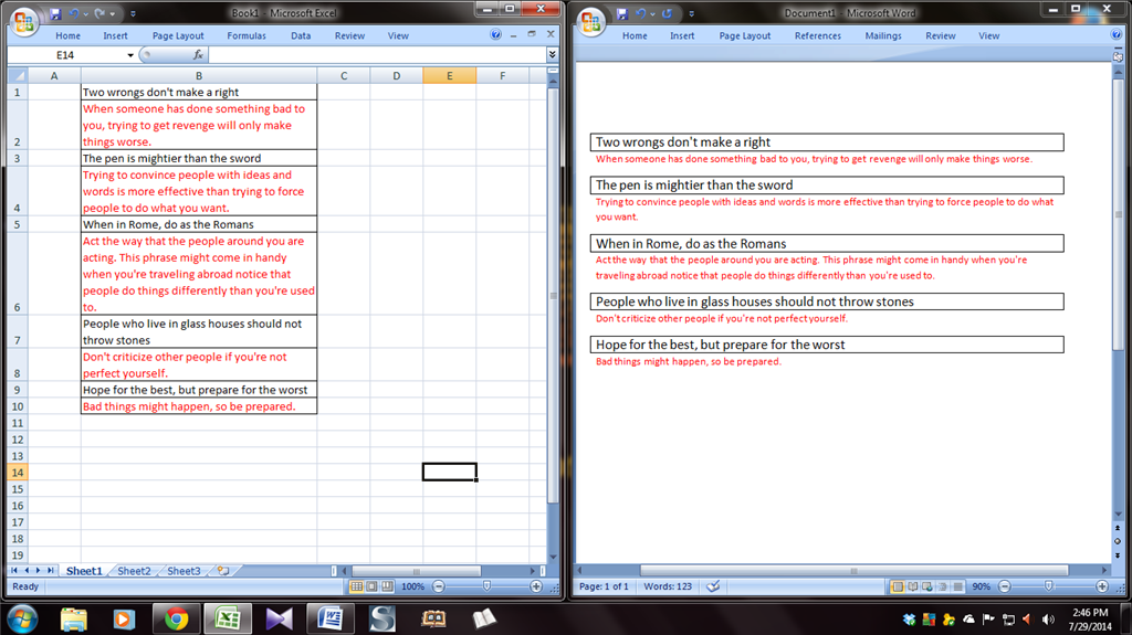 Pasting A Selection From Excel To Word Such That Every Other Row Microsoft Community