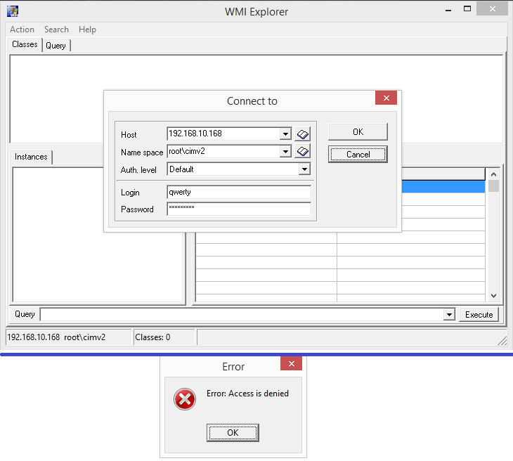 Access Denied Issue While Connecting Using Wmi Explorer Microsoft Community