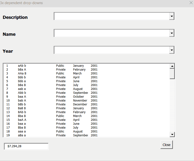 Excel Vba Userform Filter Listbox Content By Dependent Comboboxes X3 Microsoft Community