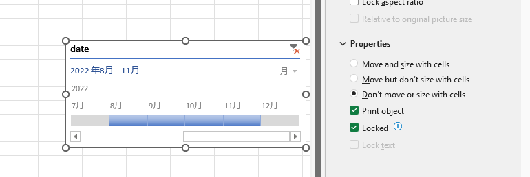 Enable Check Disable Resizing And Moving For Timelines In Excel 2016 Microsoft Community