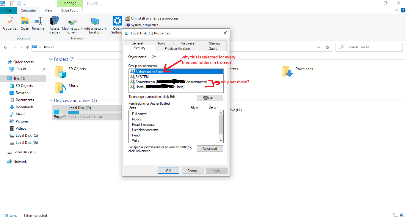 Why Suddenly There Is Authenticated Users Coming For All Files And
