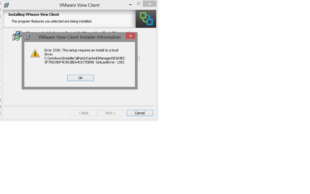 Vmware View Client Installation Issues With Win8 64bit Microsoft