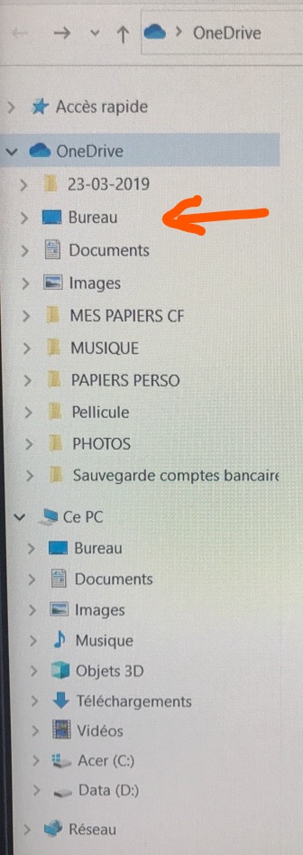 Bureau Dans Le Onedrive De Lexplorateur Fichiers Communauté Microsoft