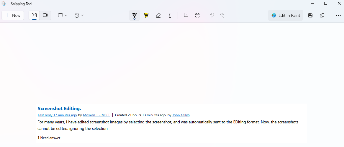 Screenshot Editing Microsoft Community