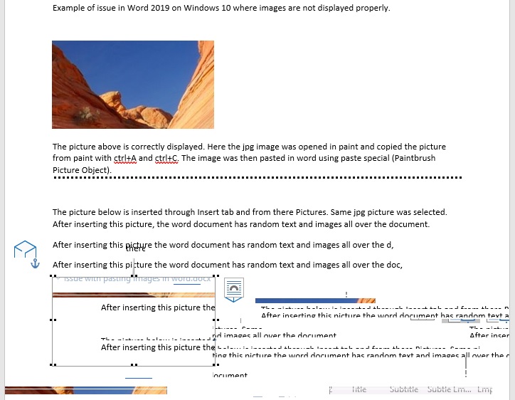 Word Is Not Showing Inserted Images Properly Microsoft Community