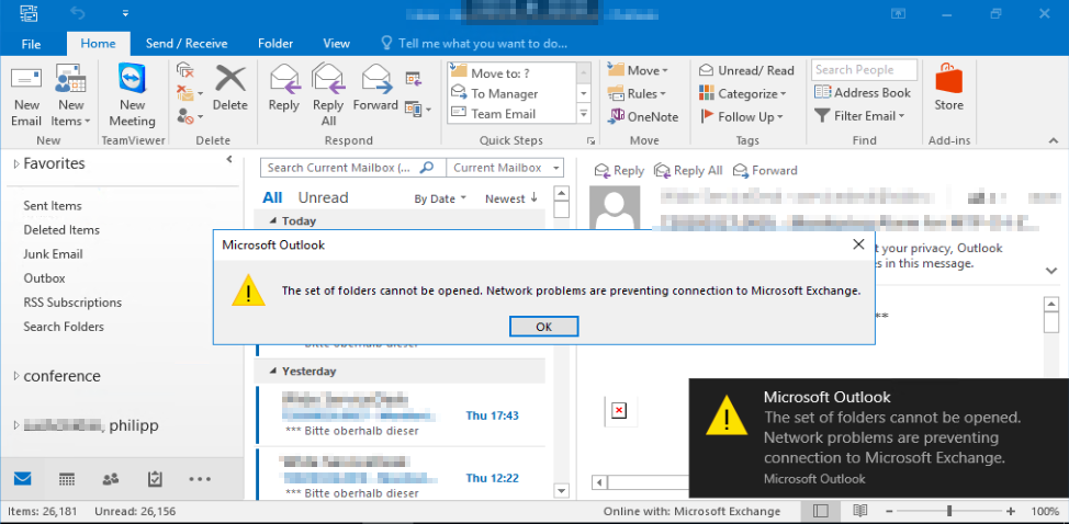 Outlook cannot access shared mailbox - Outlook cannot access shared mailbox -