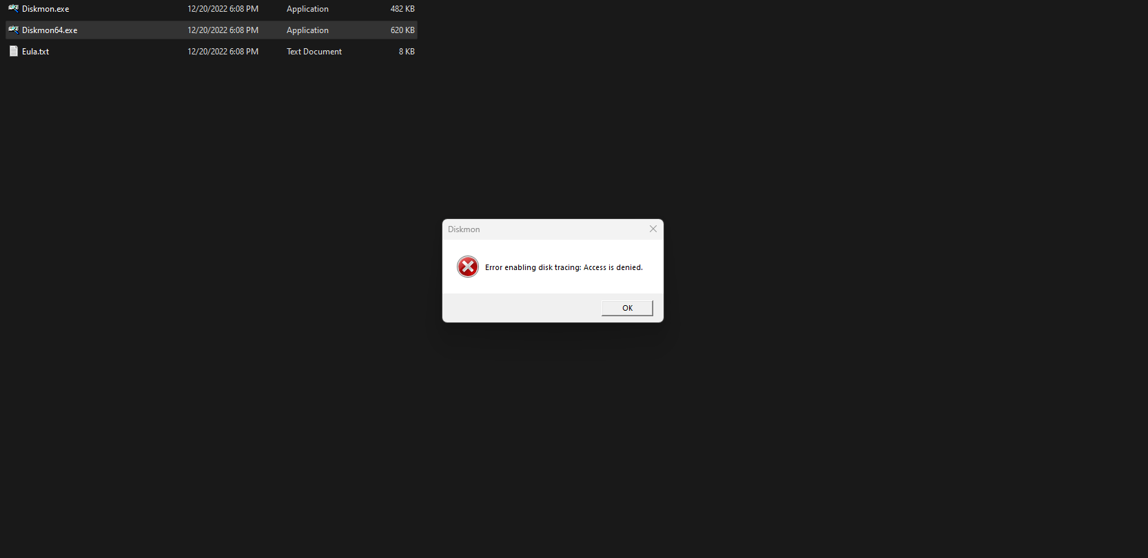 Error enabling disk tracing for Diskmon - Microsoft Community Error enabling disk tracing for Diskmon - Microsoft Community