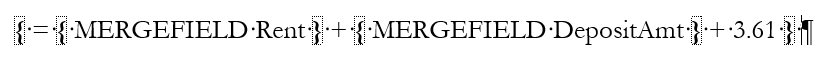 Using Calculations With Mergefields In Word 365 Microsoft Community