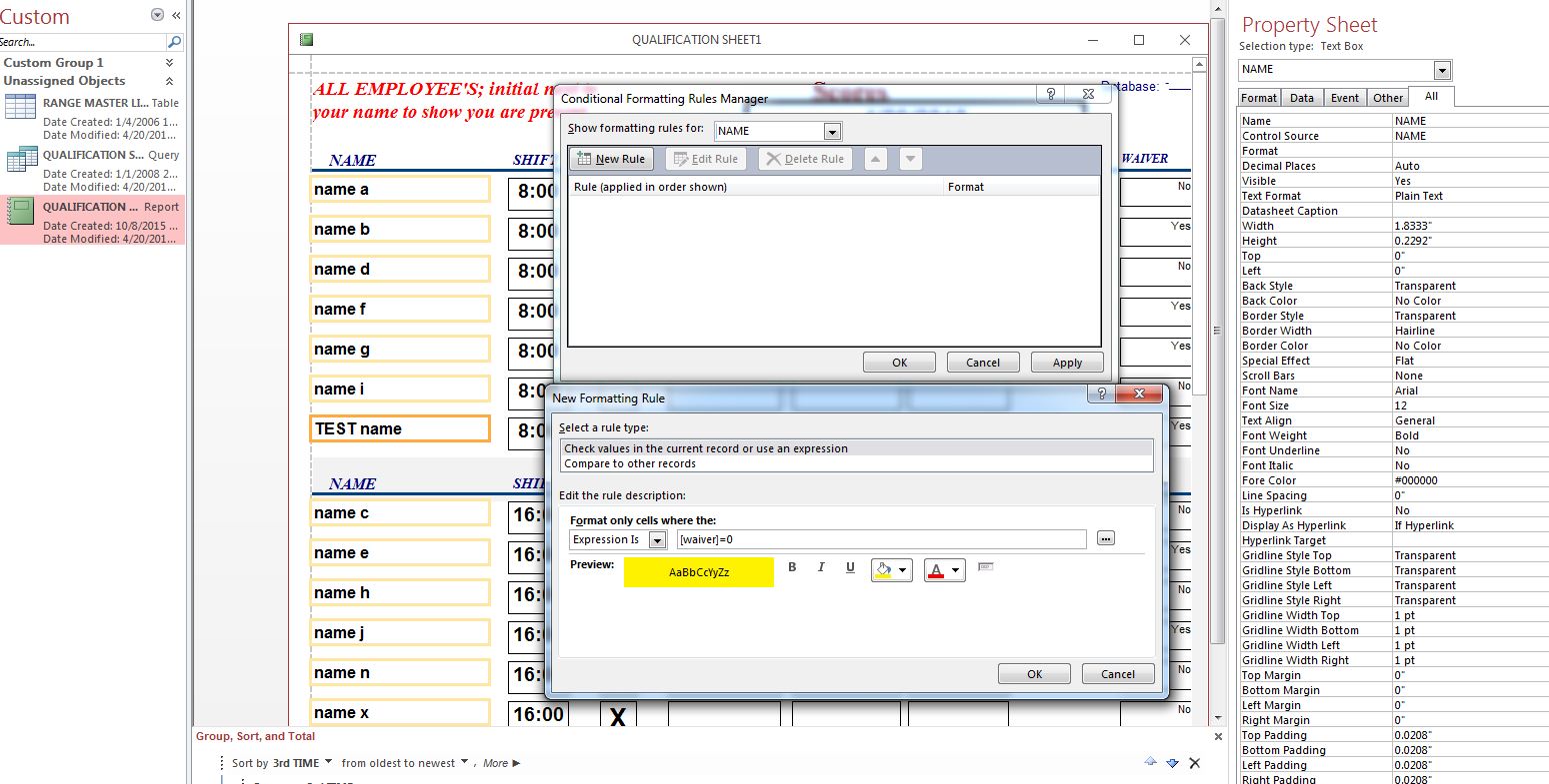 Access 2016 Database Conditional Formatting Not Working For Me Microsoft Community