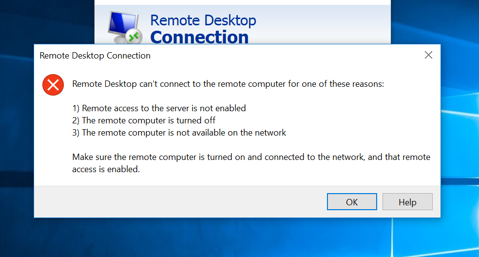Remote Desktop can't connect the remote computer for one of these ... Remote Desktop can't connect the remote computer for one of these ...
