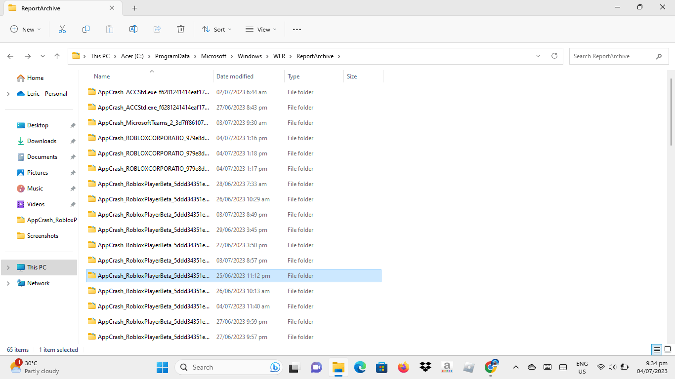 What Is C Programdata Microsoft Windows Wer Reportarchive Microsoft Community