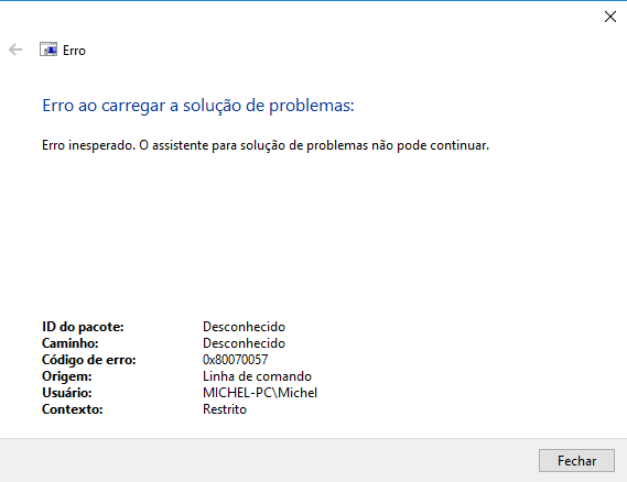Erro Ao Carregar Solução De Problemas Microsoft Community