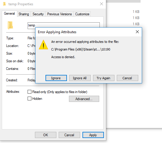 Failed To Enumerate Objects In The Container Access Is Denied