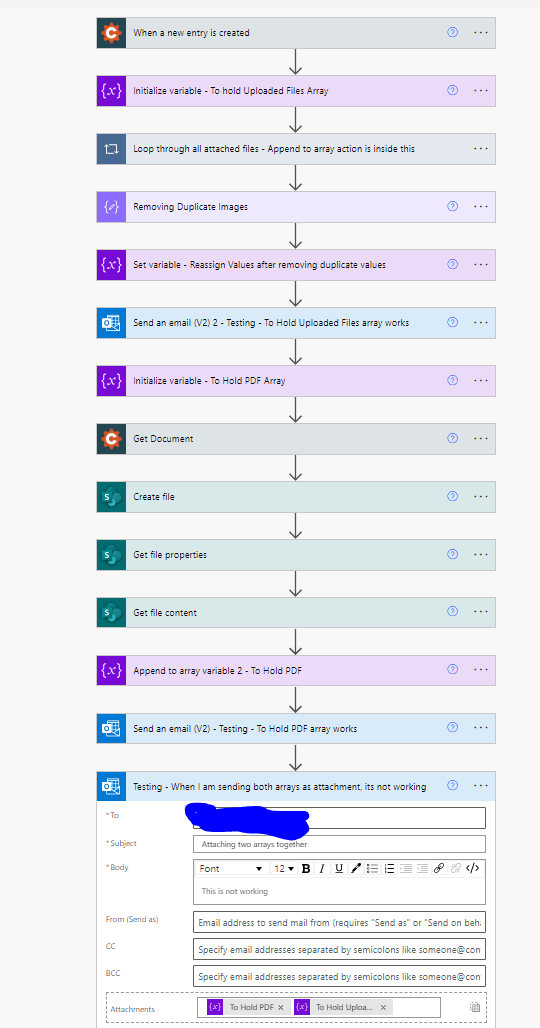 How To Attach Multiple Arrays Of Different Datatype Example One Microsoft Community