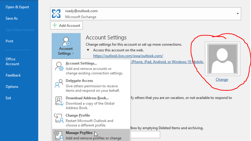 Can't change profile picture in Outlook 2019 - Microsoft Community Can't change profile picture in Outlook 2019 - Microsoft Community