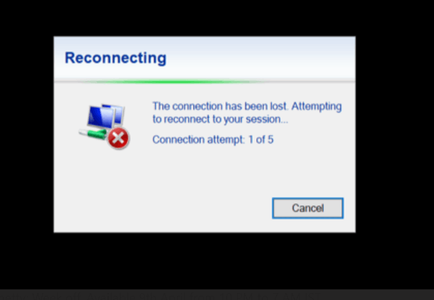 The Connection Has Been Lost Attempting To Reconnect Your Session Microsoft Qanda