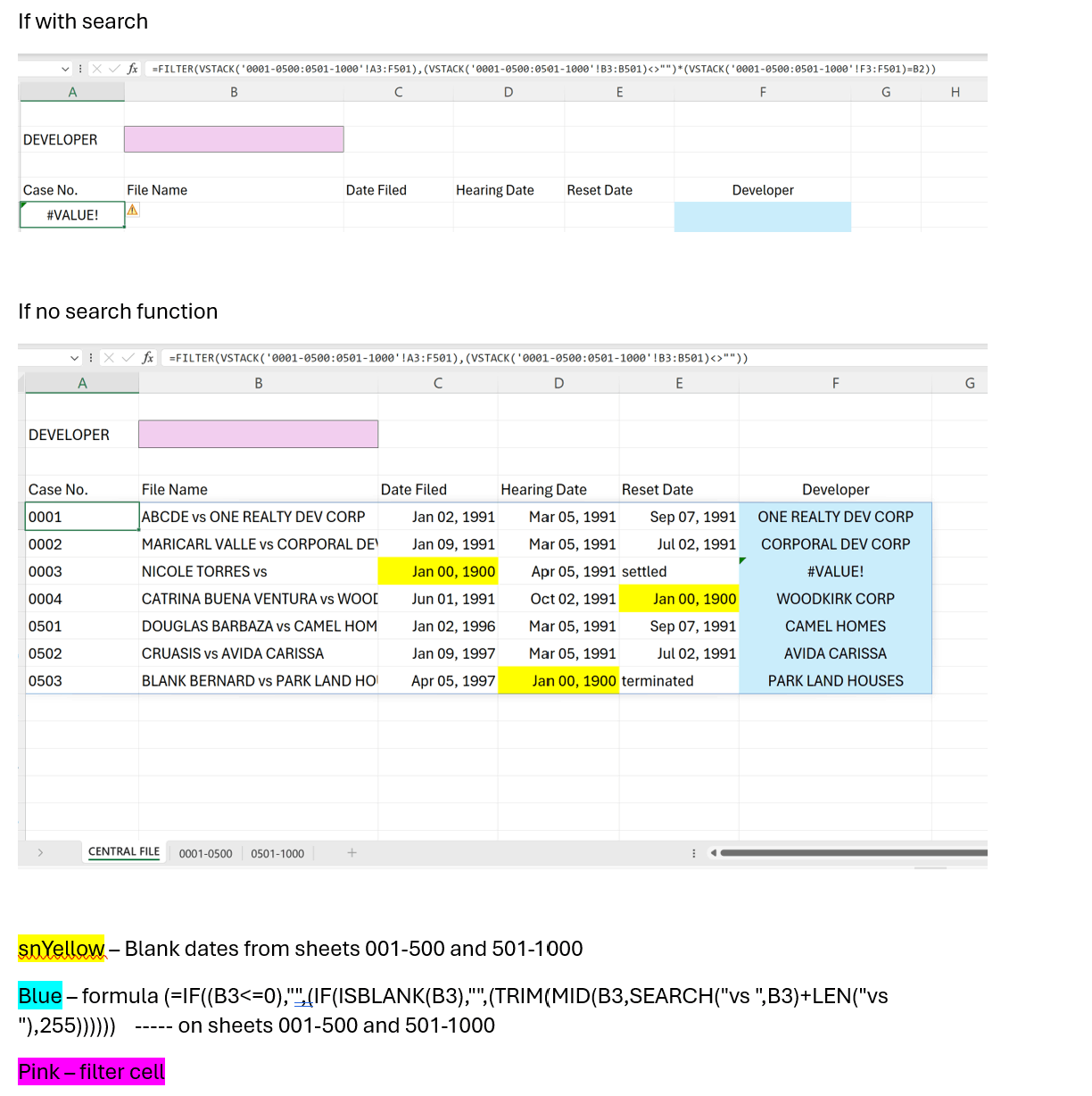 How To Have A Search Filter That Used A Vstack For Worksheet Data Microsoft Community