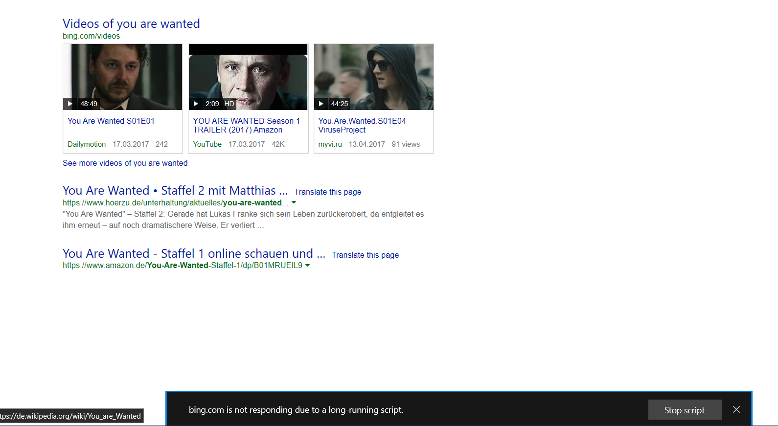 bing.com is not responding due to a long-running script - Microsoft ... bing.com is not responding due to a long-running script - Microsoft ...
