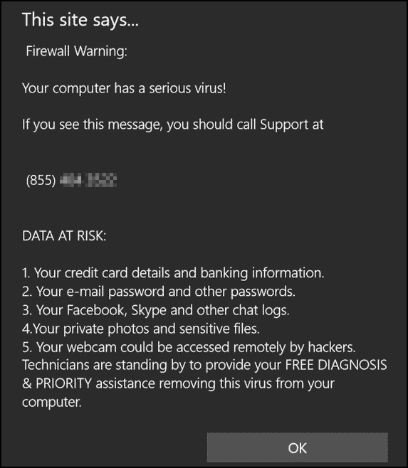 Frequently, fake virus alerts show up on my Microsoft Edge, so how can ... Frequently, fake virus alerts show up on my Microsoft Edge, so how can ...