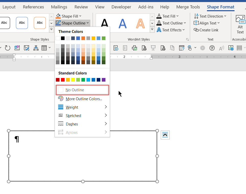 REMOVE BORDER FROM TEXT BOX IN WORD 365 - Microsoft Community REMOVE BORDER FROM TEXT BOX IN WORD 365 - Microsoft Community