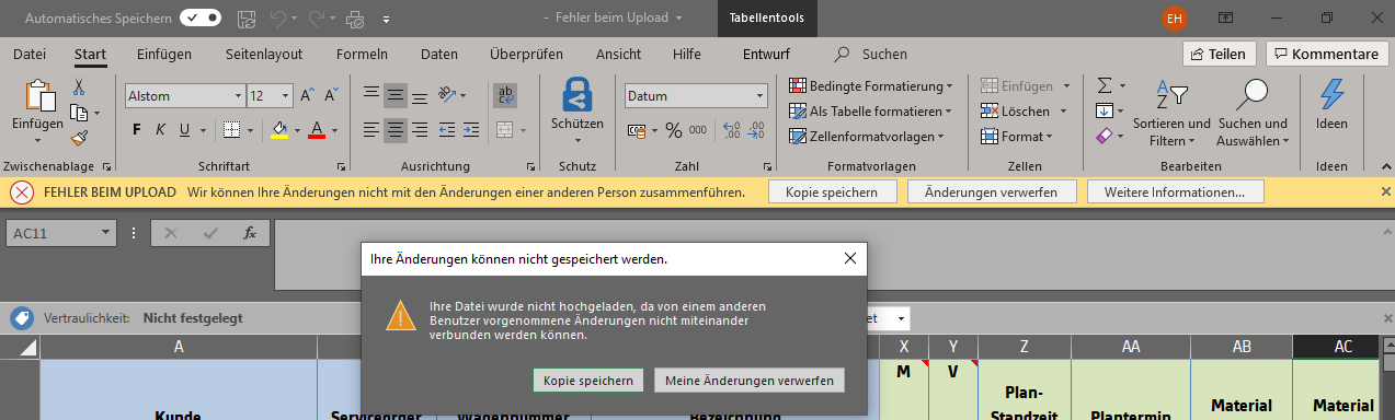 Sharepoint OneDrive and Excel: Upload Failed + New Version Available ... Sharepoint OneDrive and Excel: Upload Failed + New Version Available ...