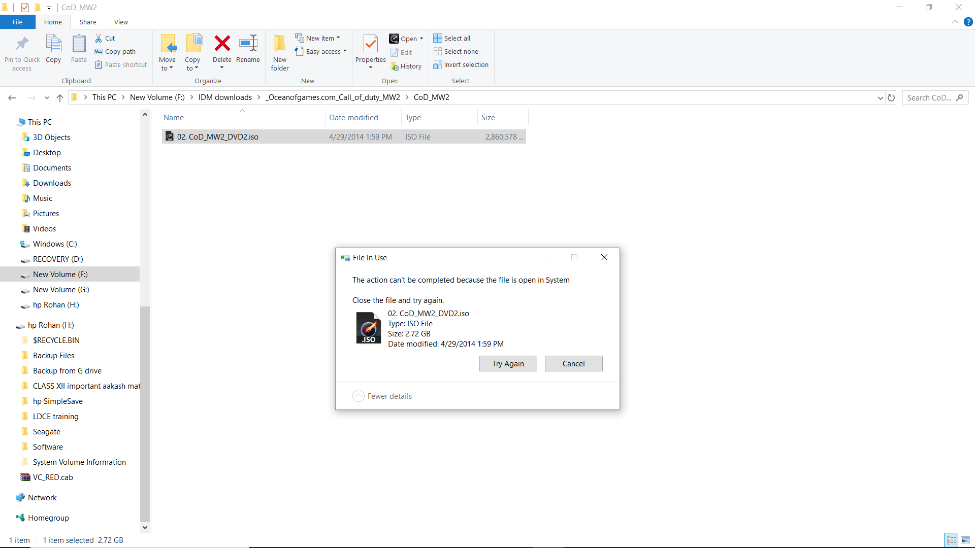 Unable to delete an iso file after forcibly deleting the mounted file ... Unable to delete an iso file after forcibly deleting the mounted file ...